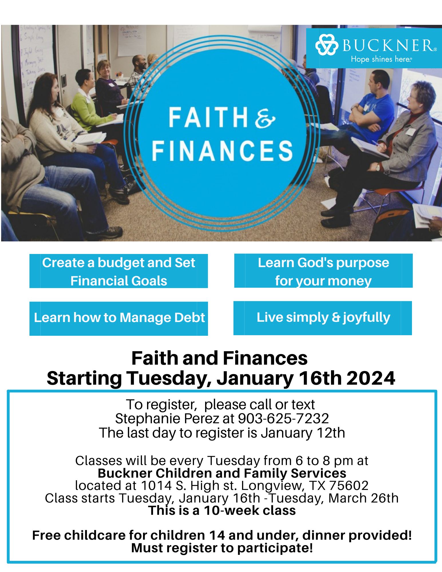 Faith & Finance - Buckner Children & Family Services - Longview | Community Fuse